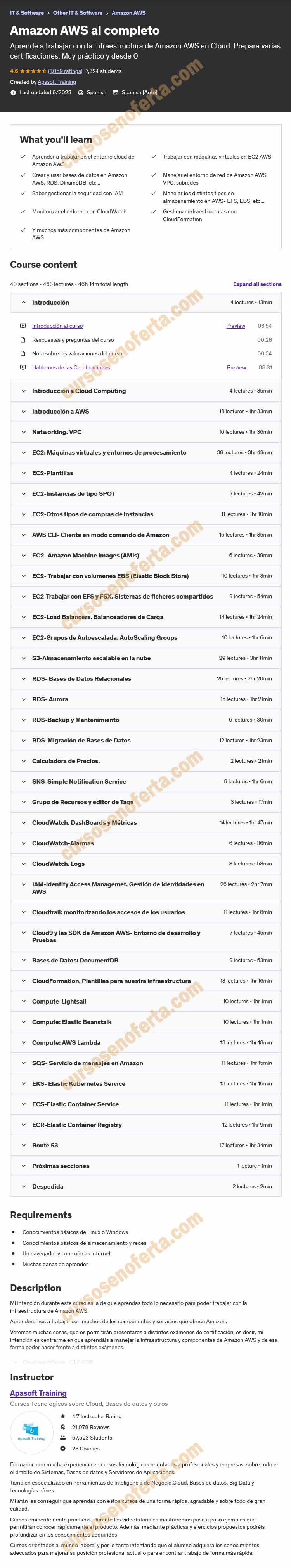 Amazon AWS al completo - cursosenoferta.com
